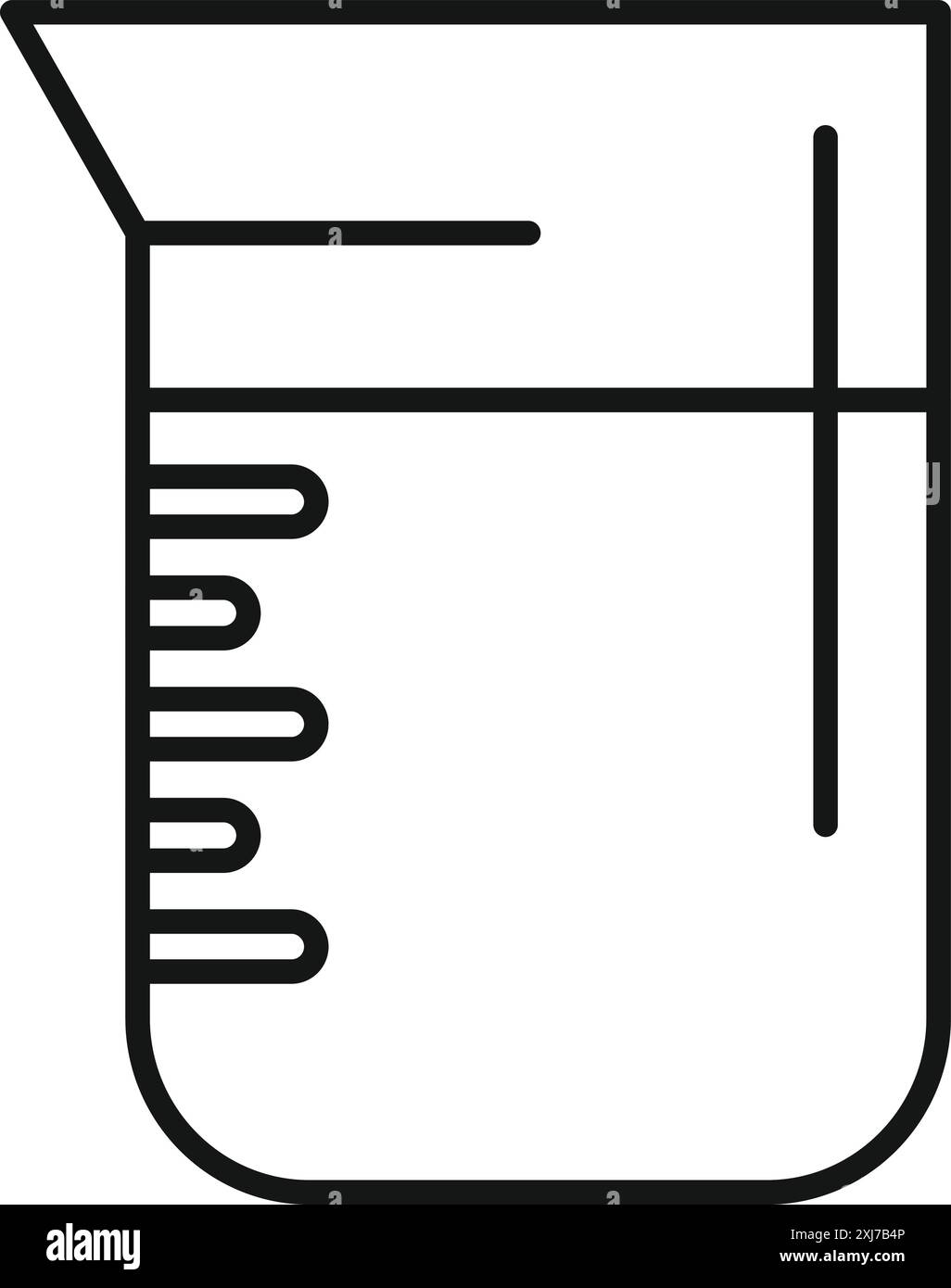 Simple measuring beaker icon depicting a piece of laboratory glassware ...