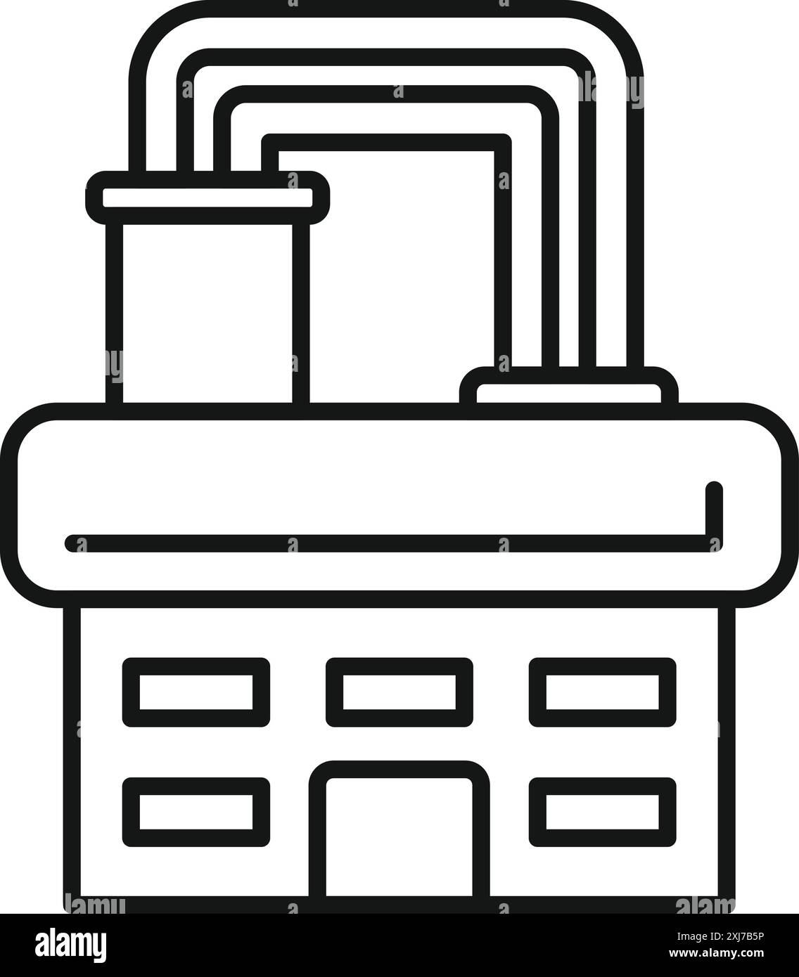 Chemical plant processing raw materials, industrial manufacturing ...