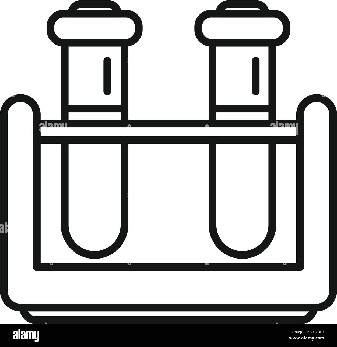 Laboratory test tubes holding stand icon in outline style for any ...