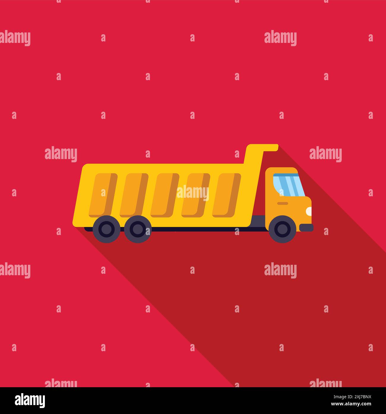 Yellow dump truck transporting materials on a construction site Stock ...
