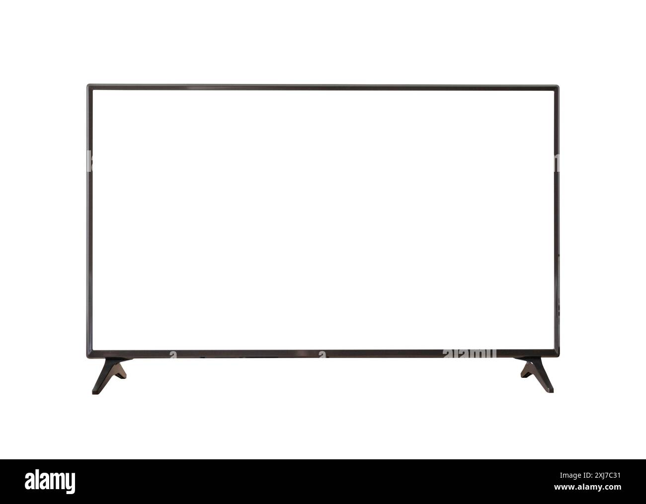 White screen LED TV television isolated on white background Stock Photo ...