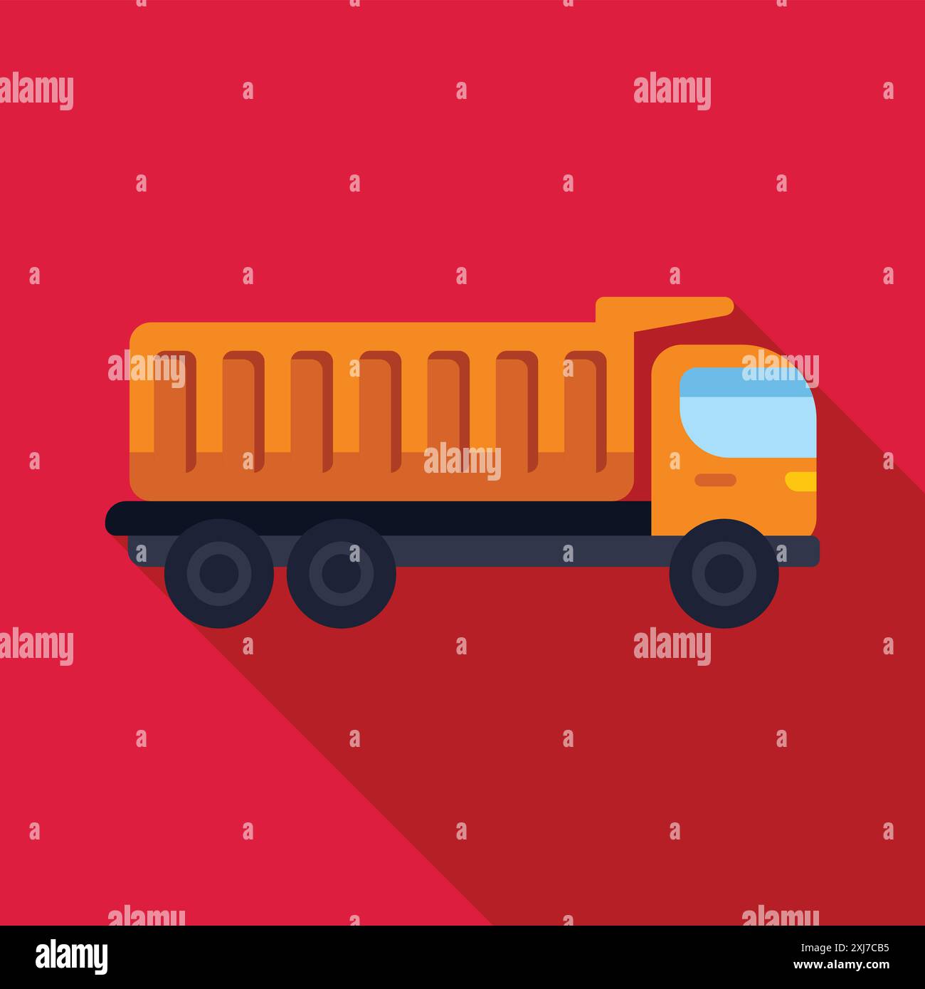 Big yellow dump truck transporting cargo on a construction site Stock ...