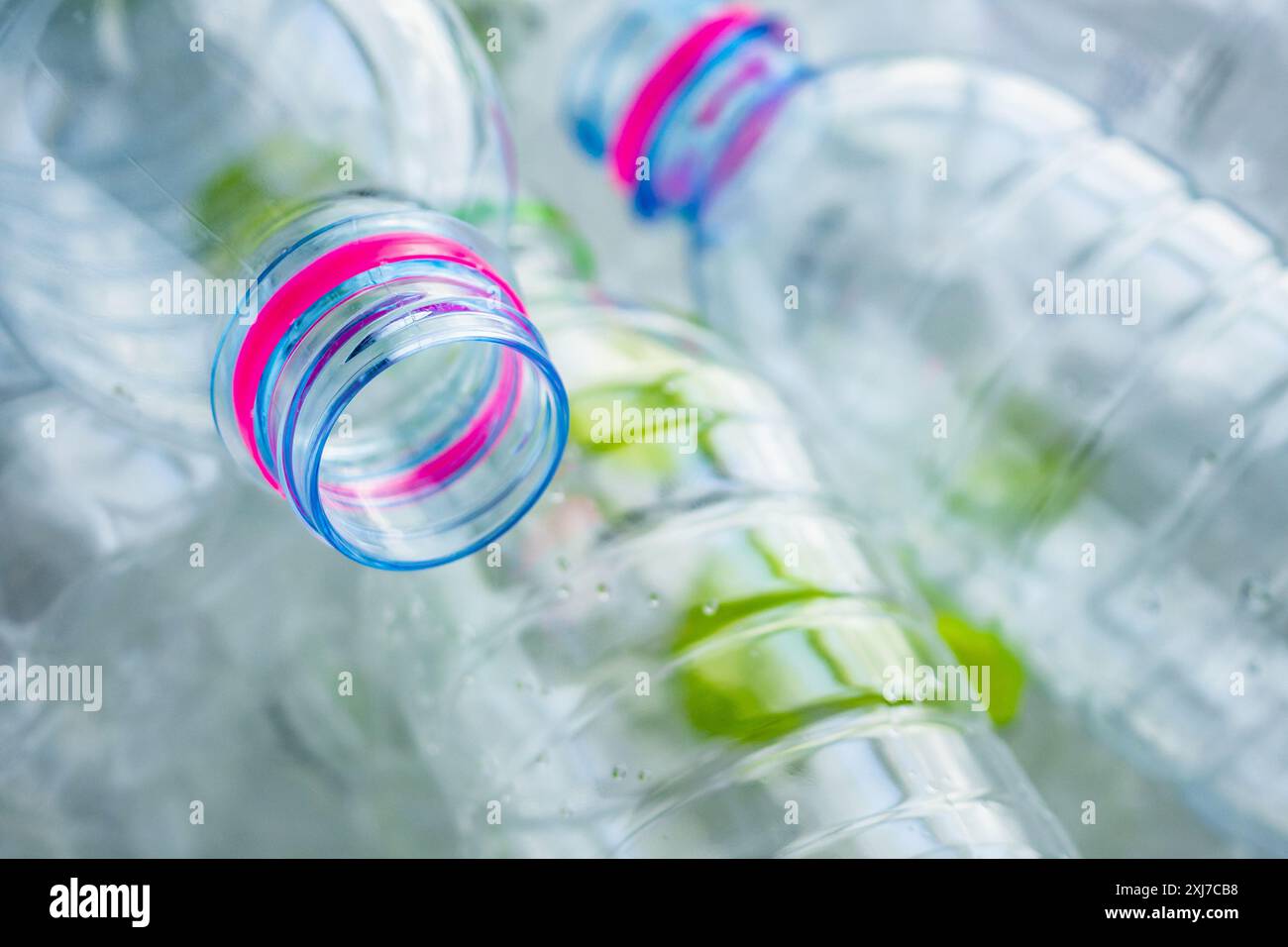 plastic bottles recycling background concept Stock Photo - Alamy