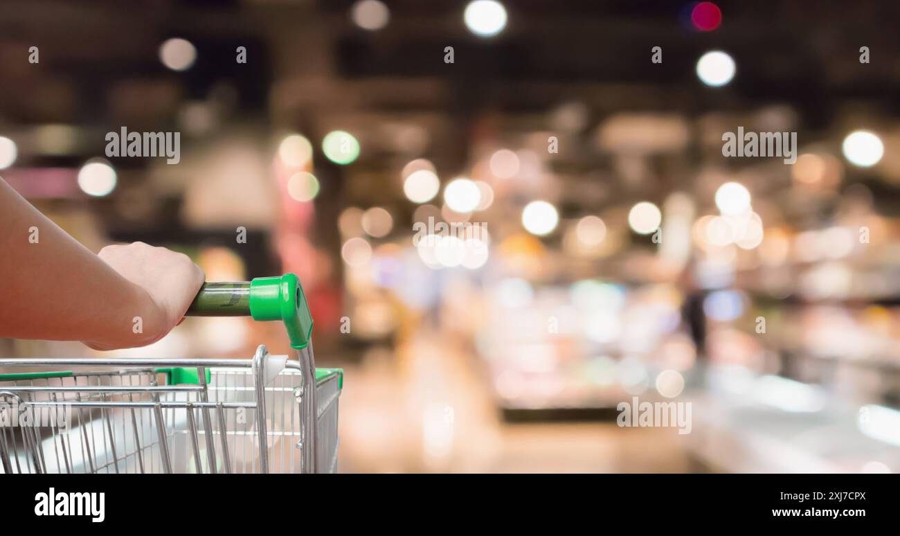 Woman holding grocery basket hand hi-res stock photography and images ...