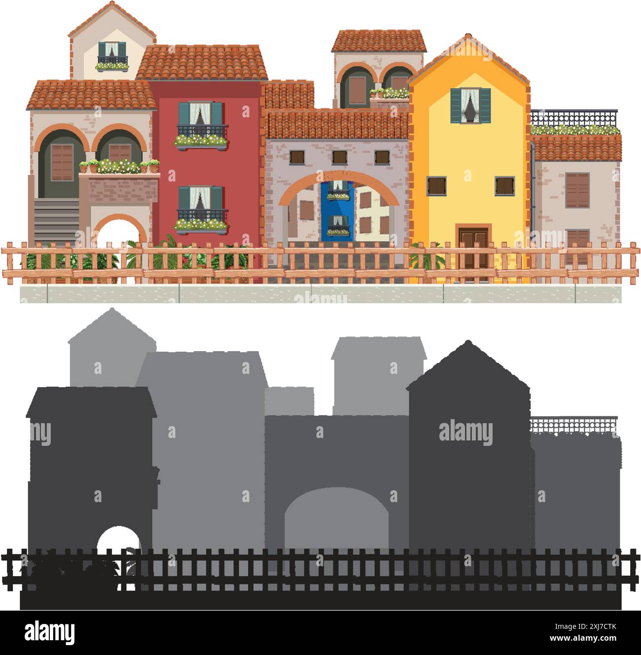 Picturesque urban view Stock Vector Images - Alamy