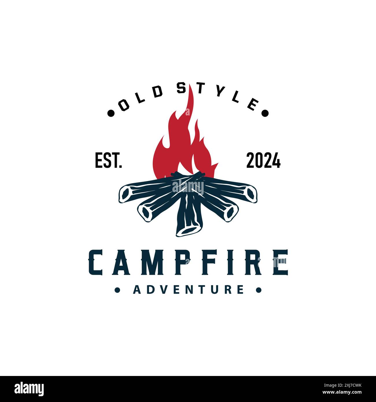Campfire and firewood logo hi-res stock photography and images - Alamy