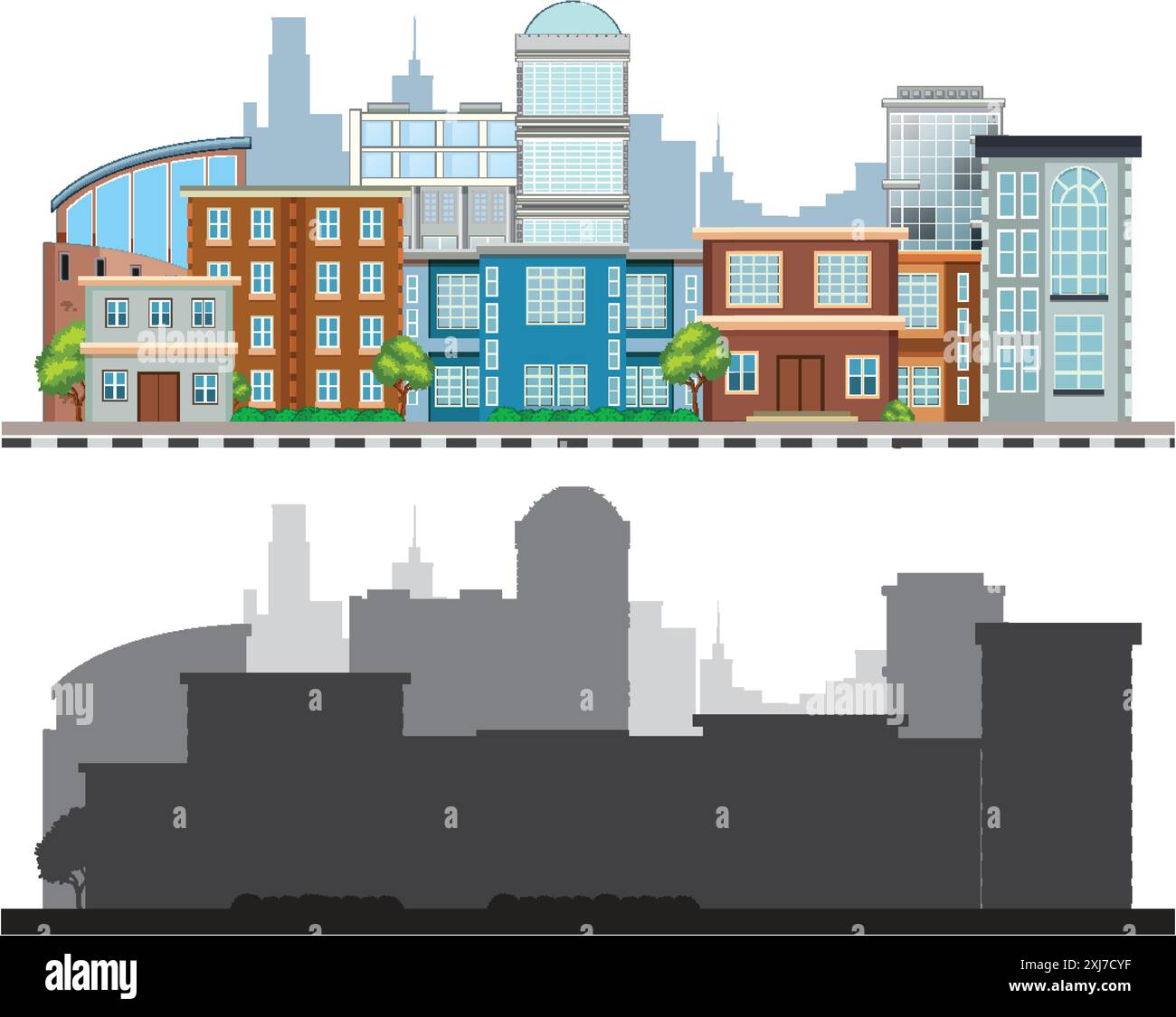 High rise offices buildings Stock Vector Images - Alamy