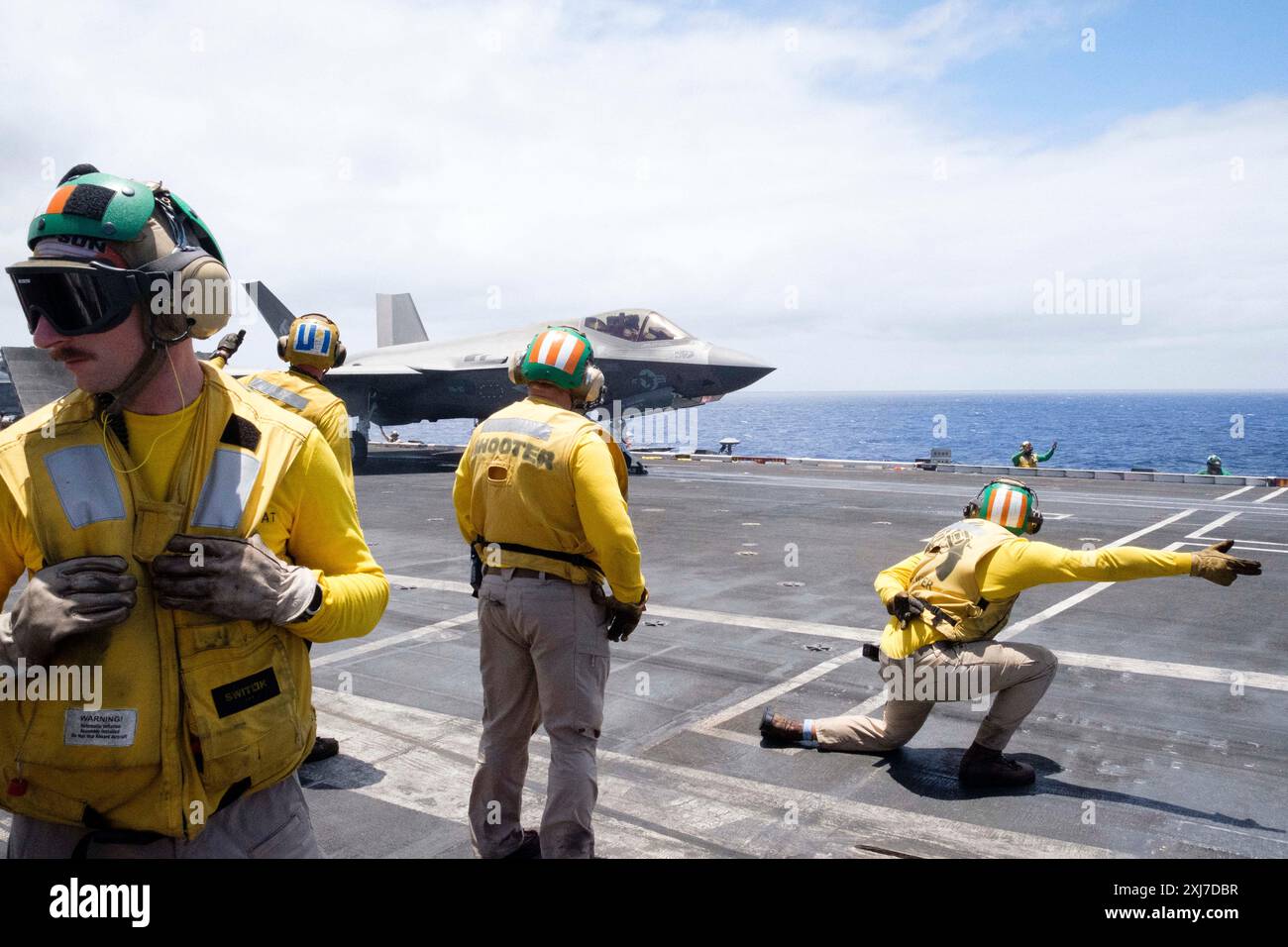 July 15, 2024, Honolulu, Hawaii, USA: An F-35 is given the all clear to ...