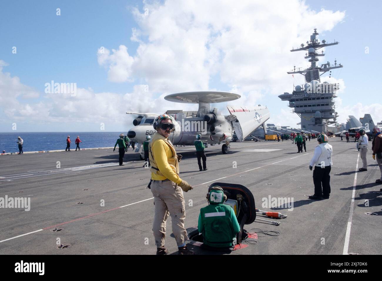 Honolulu, Hawaii, USA. 15th July, 2024. An E2-D Advanced Hawkeye is ...