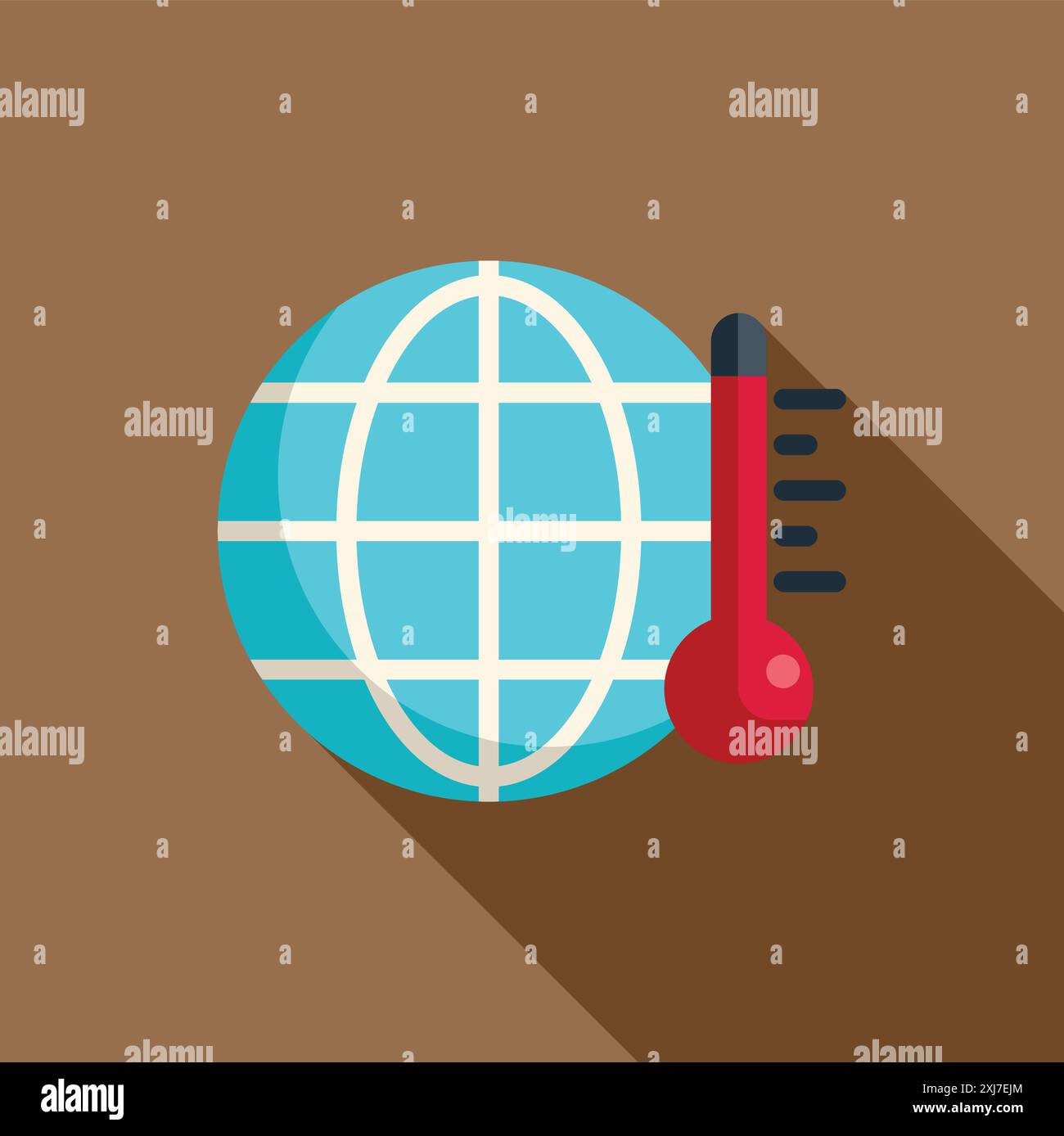 Thermometer is showing the increasing temperature of planet earth due ...