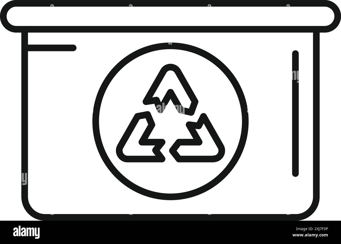 Plastic container recycling sign with recycle symbol showing waste ... Plastic container recycling sign with recycle symbol showing waste ...