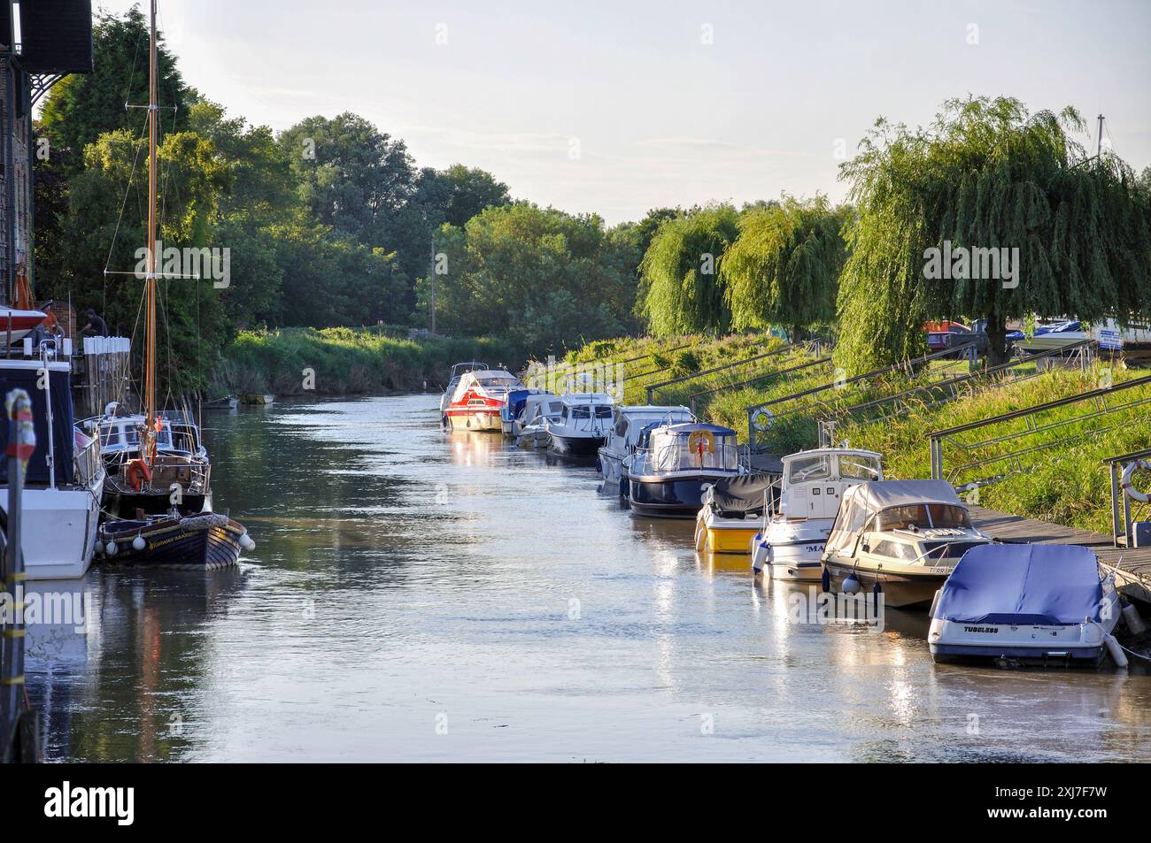 Boats on River Stour, The Quay, Sandwich. Kent, England, United Kingdom ...