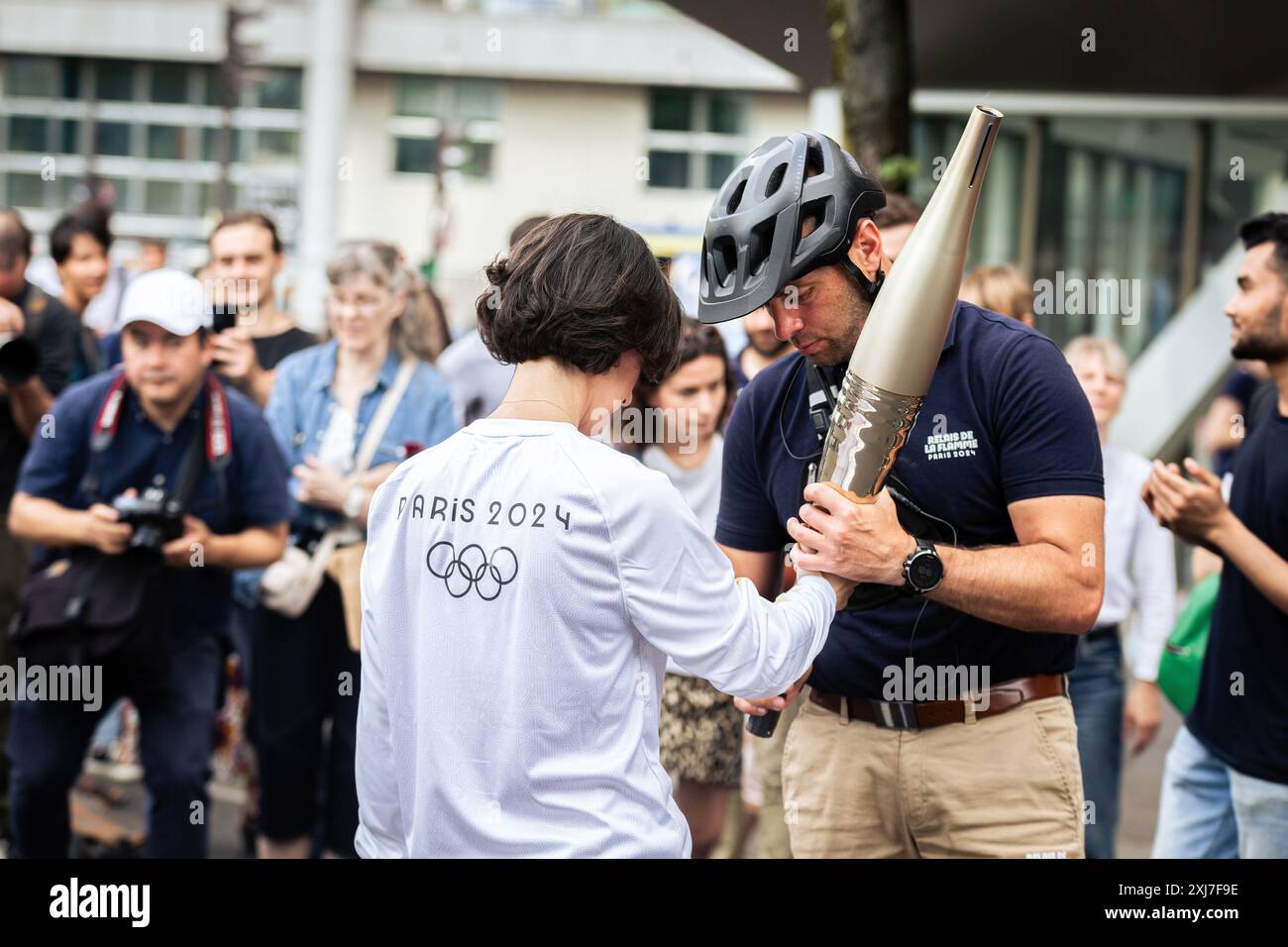 2024 olympic torch relay hi-res stock photography and images - Alamy