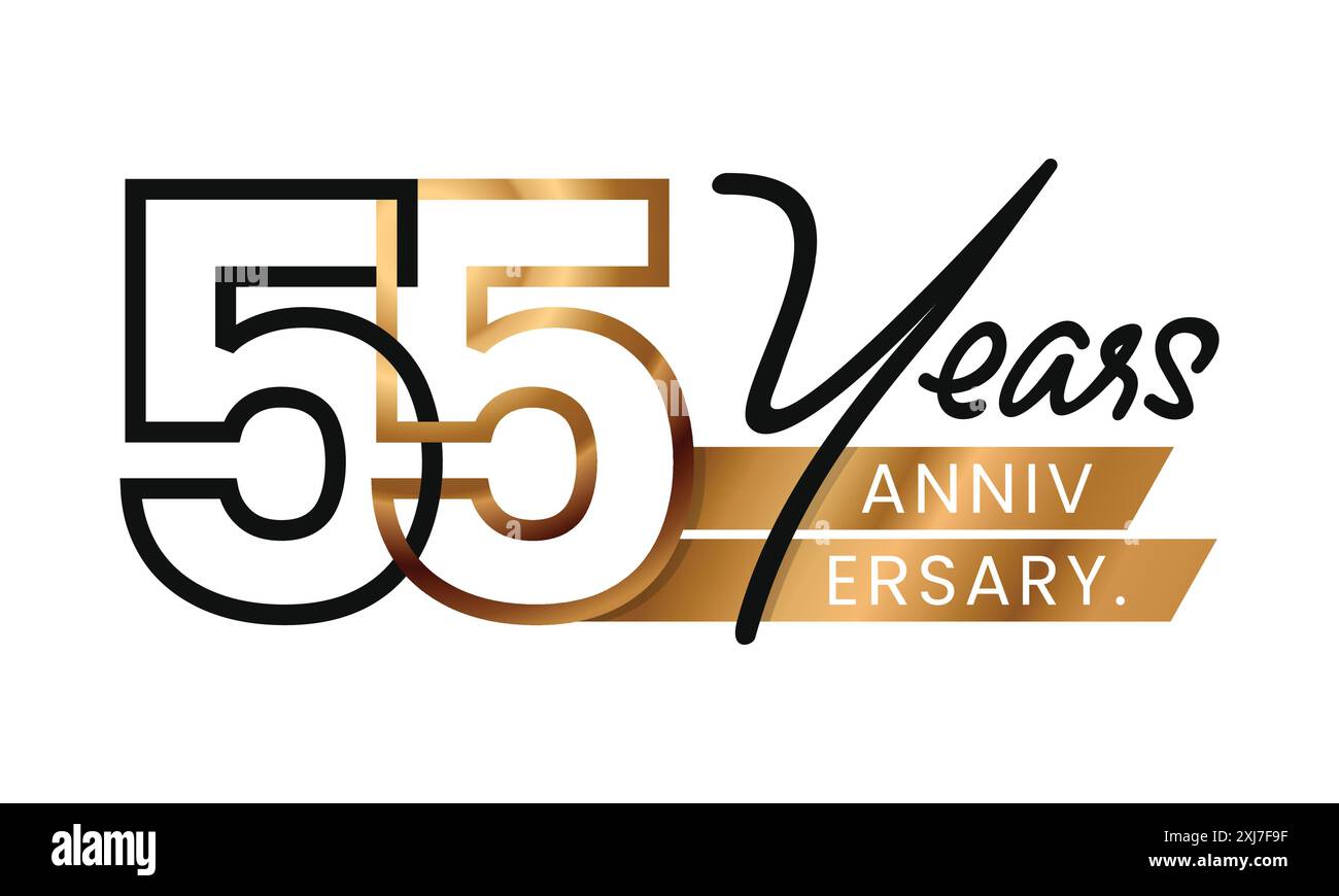 Elegant 55th anniversary logo hi-res stock photography and images - Alamy