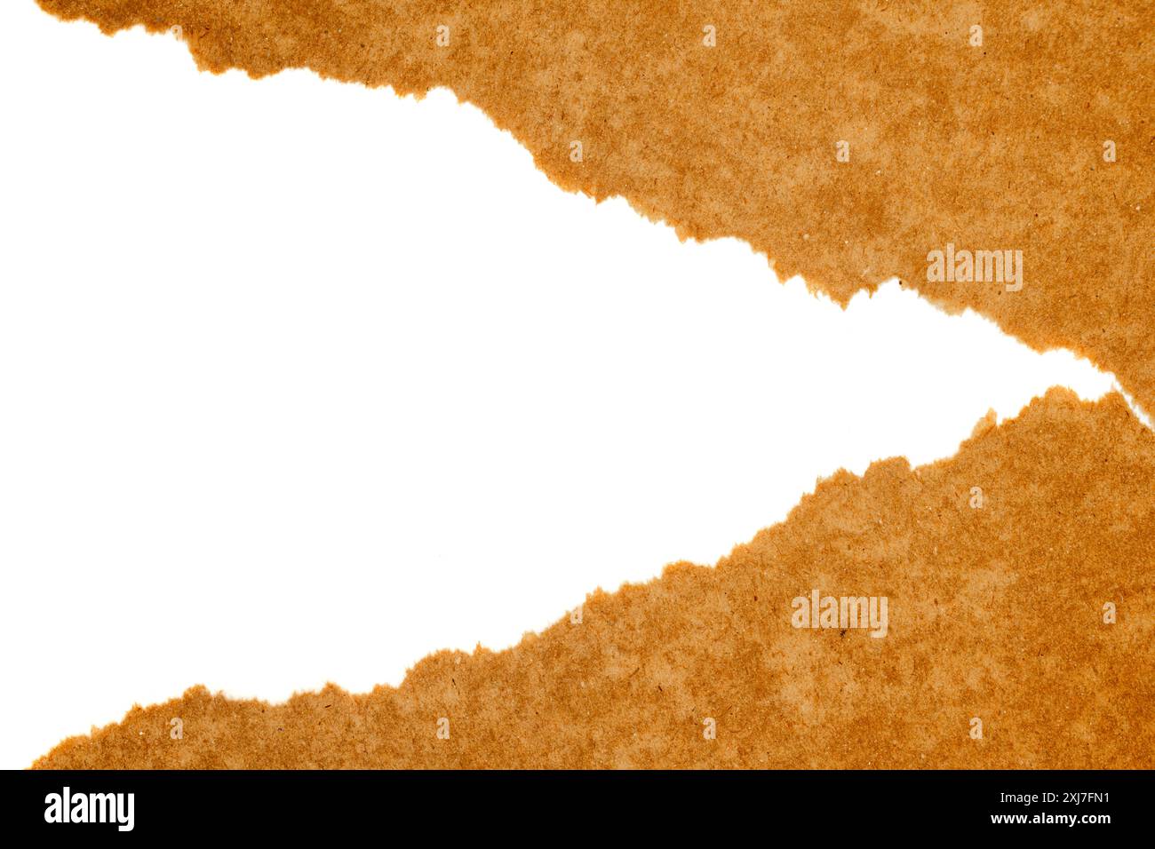 A torn piece of paper with a brown border and a white background. The ...