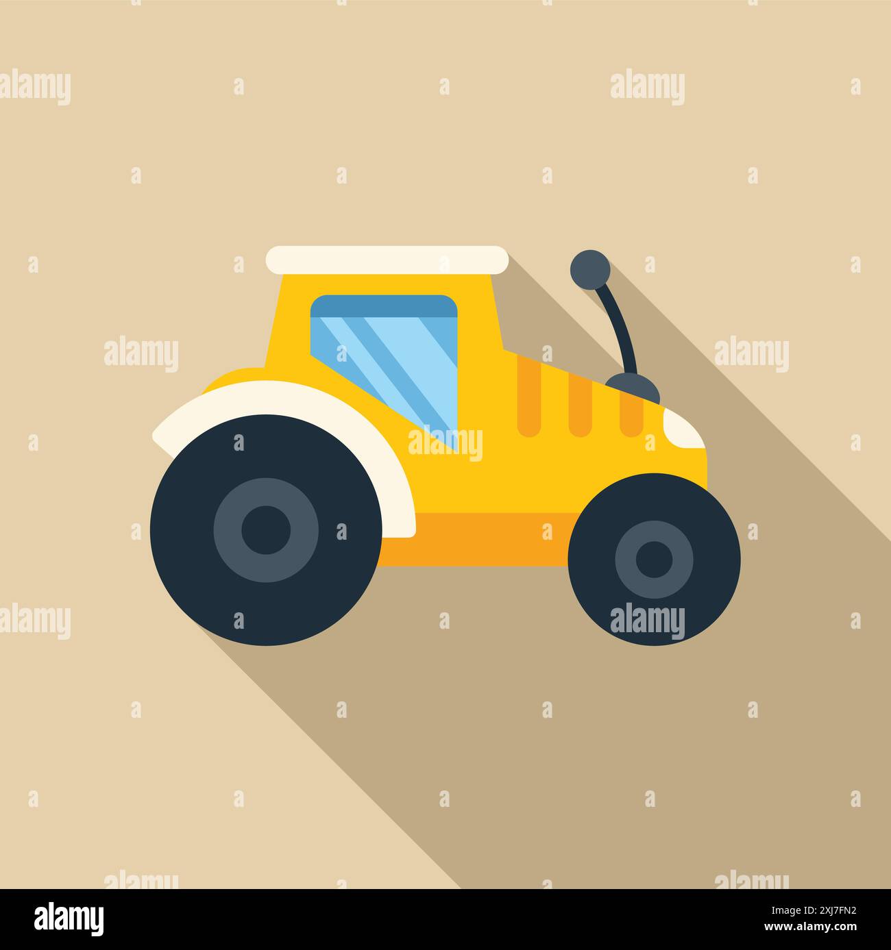 Tractor in a field farming Stock Vector Images - Alamy