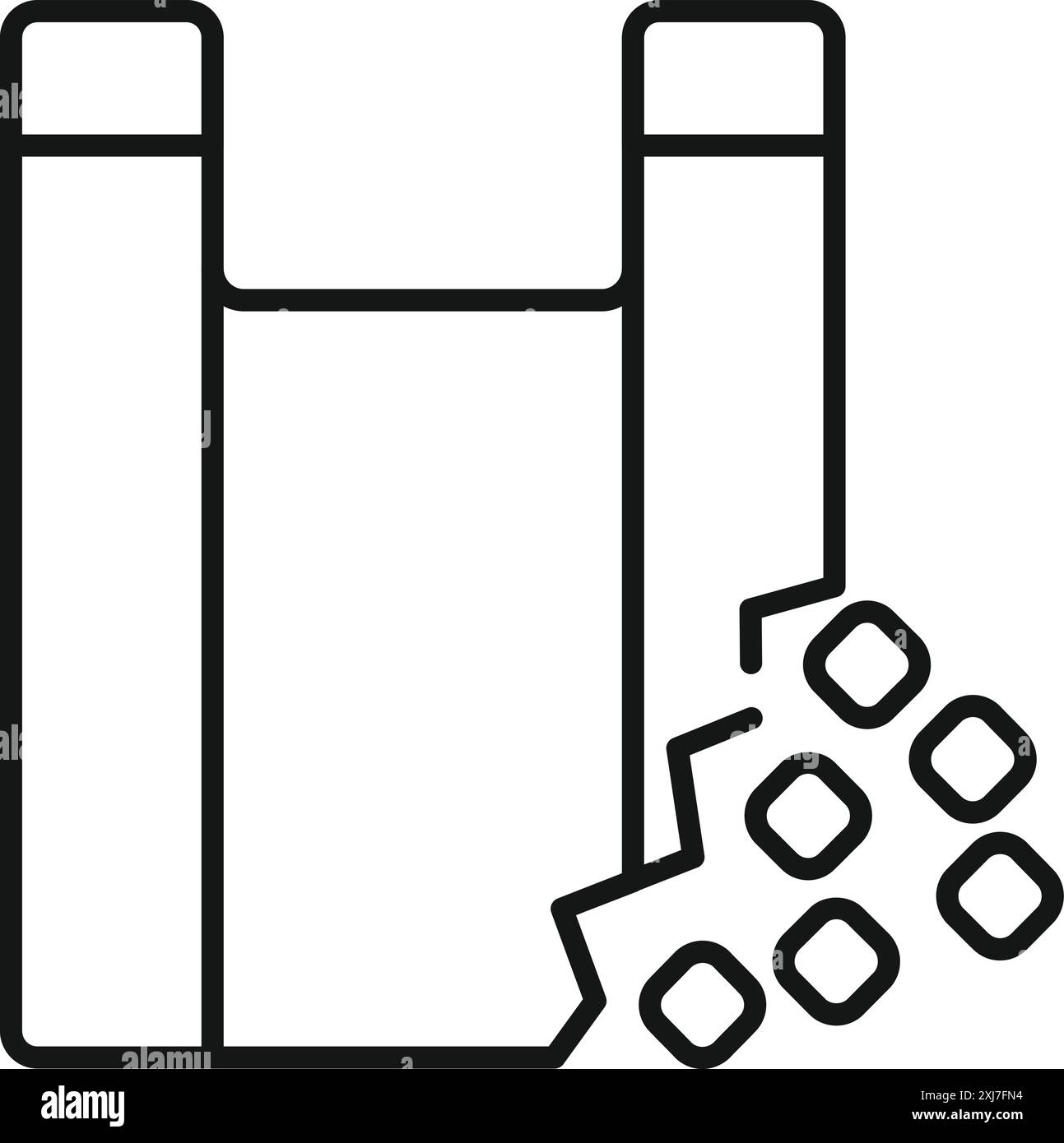 Plastic bag breaking down Stock Vector Images - Alamy