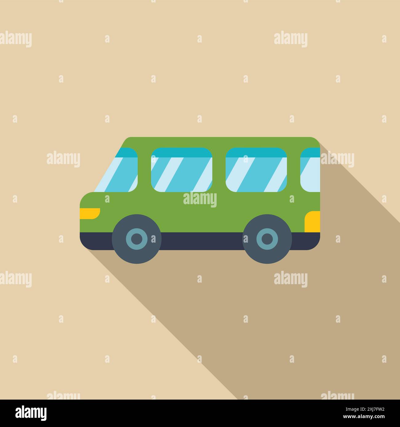 Side of green bus Stock Vector Images - Alamy
