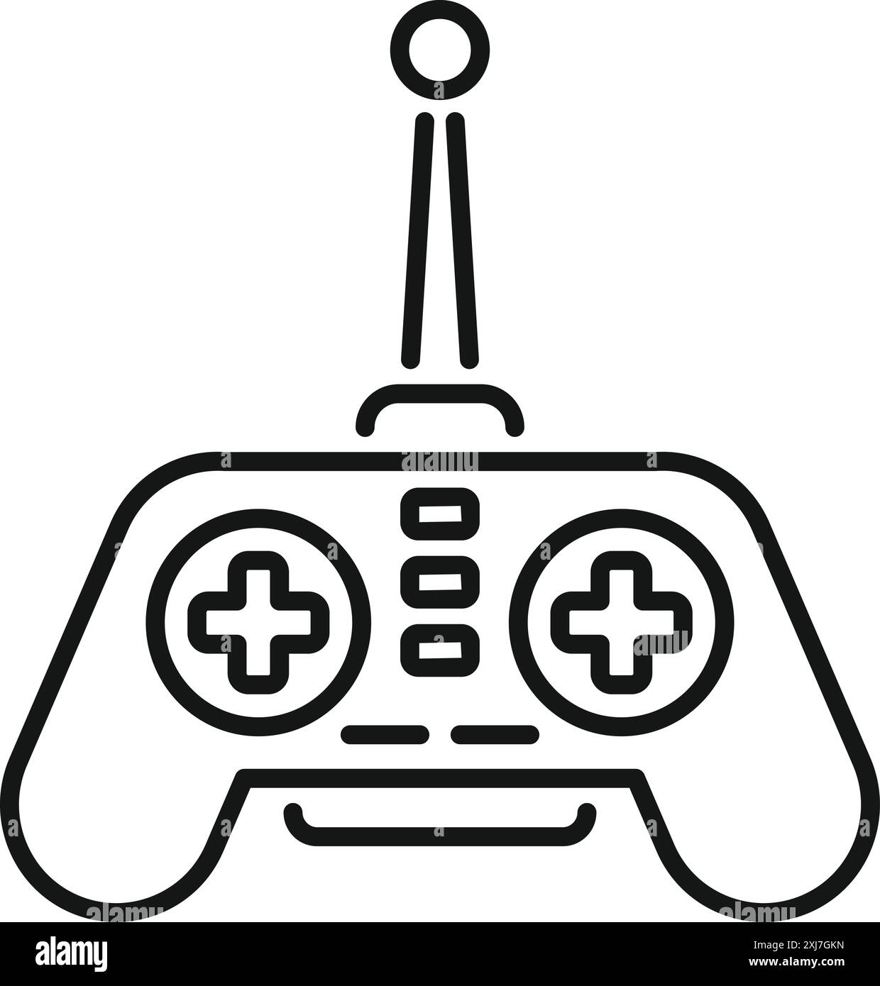 Remote control with an antenna, perfect for controlling toys, drones ...