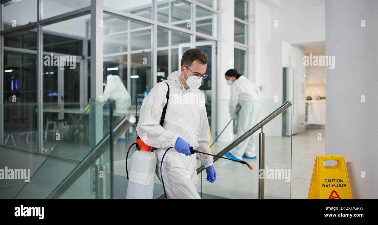 Man, cleaner and fumigation for hygiene, fresh and disinfectant for ...