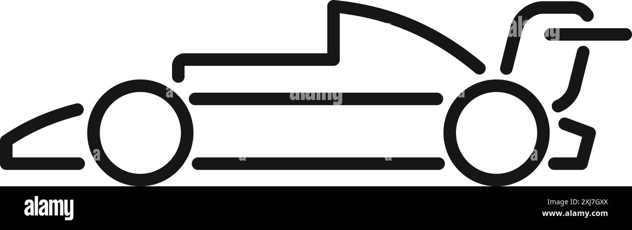 Minimalist racing car logo representing speed and competition Stock ...