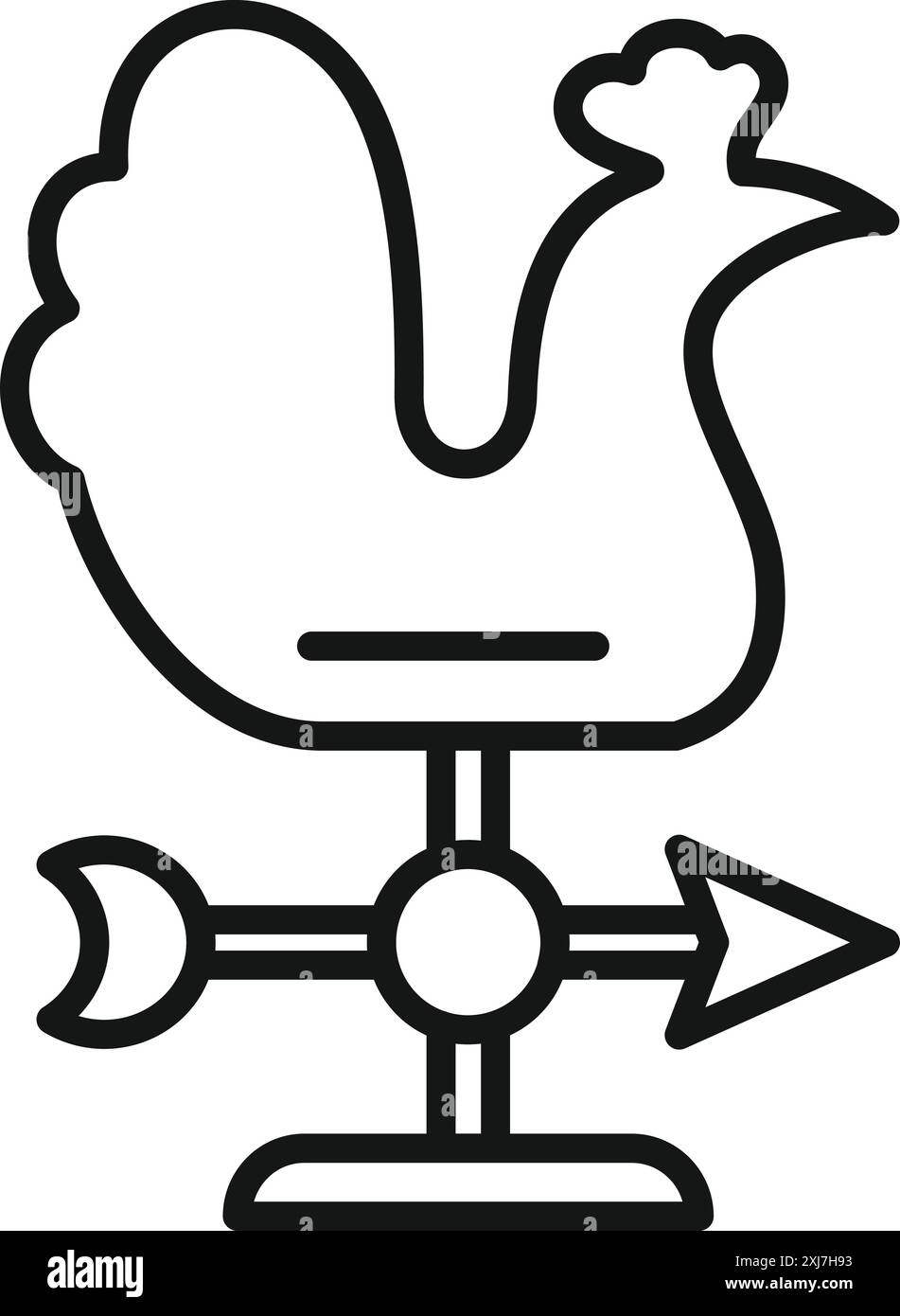 Metal wind vane rooster Stock Vector Images - Alamy