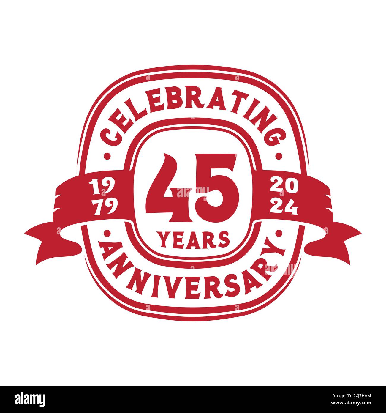45th Anniversary Celebration Logo Design Template. 45th Anniversary ...