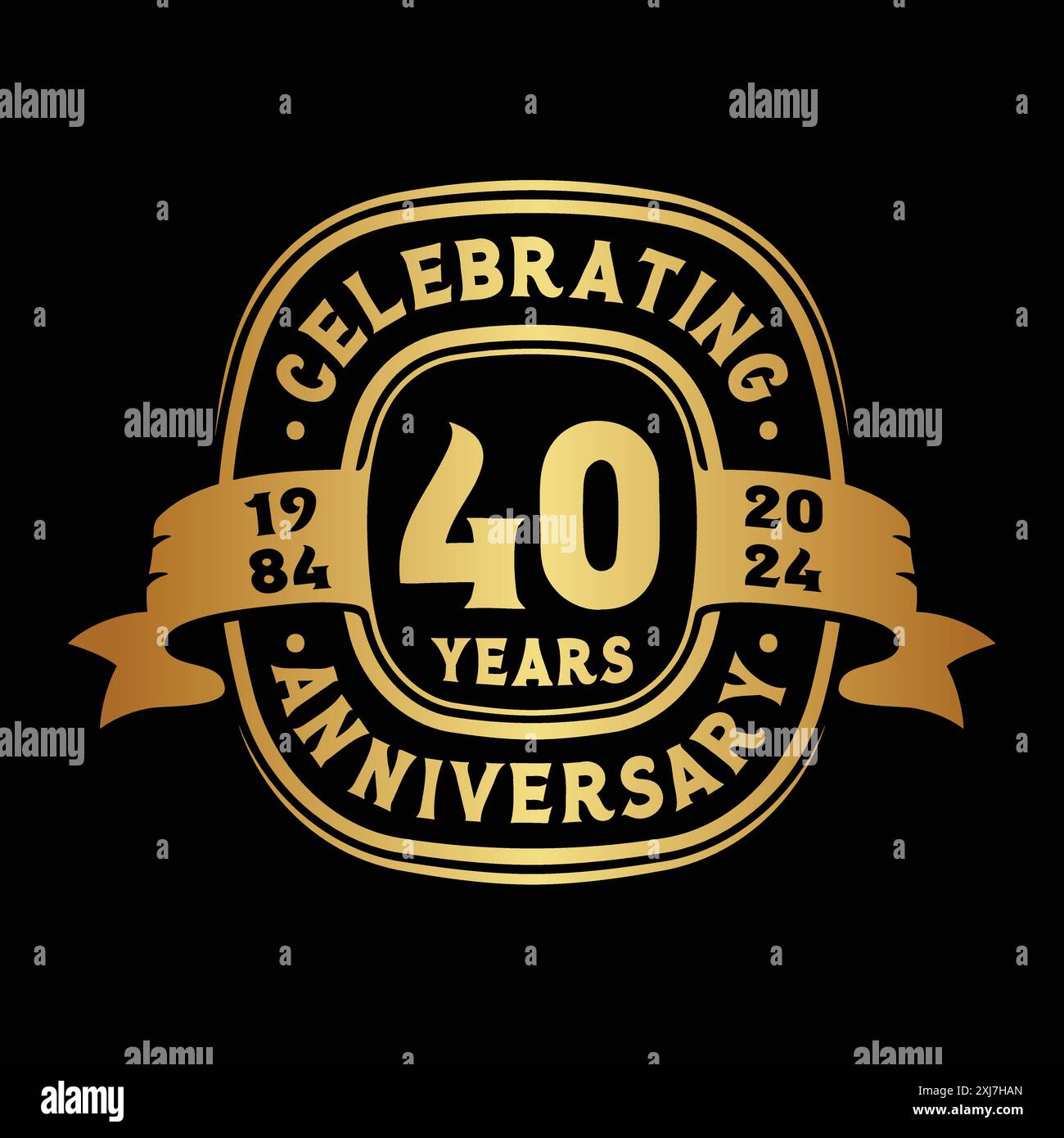 40th Anniversary Celebration Logo Design Template. 40th Anniversary ...