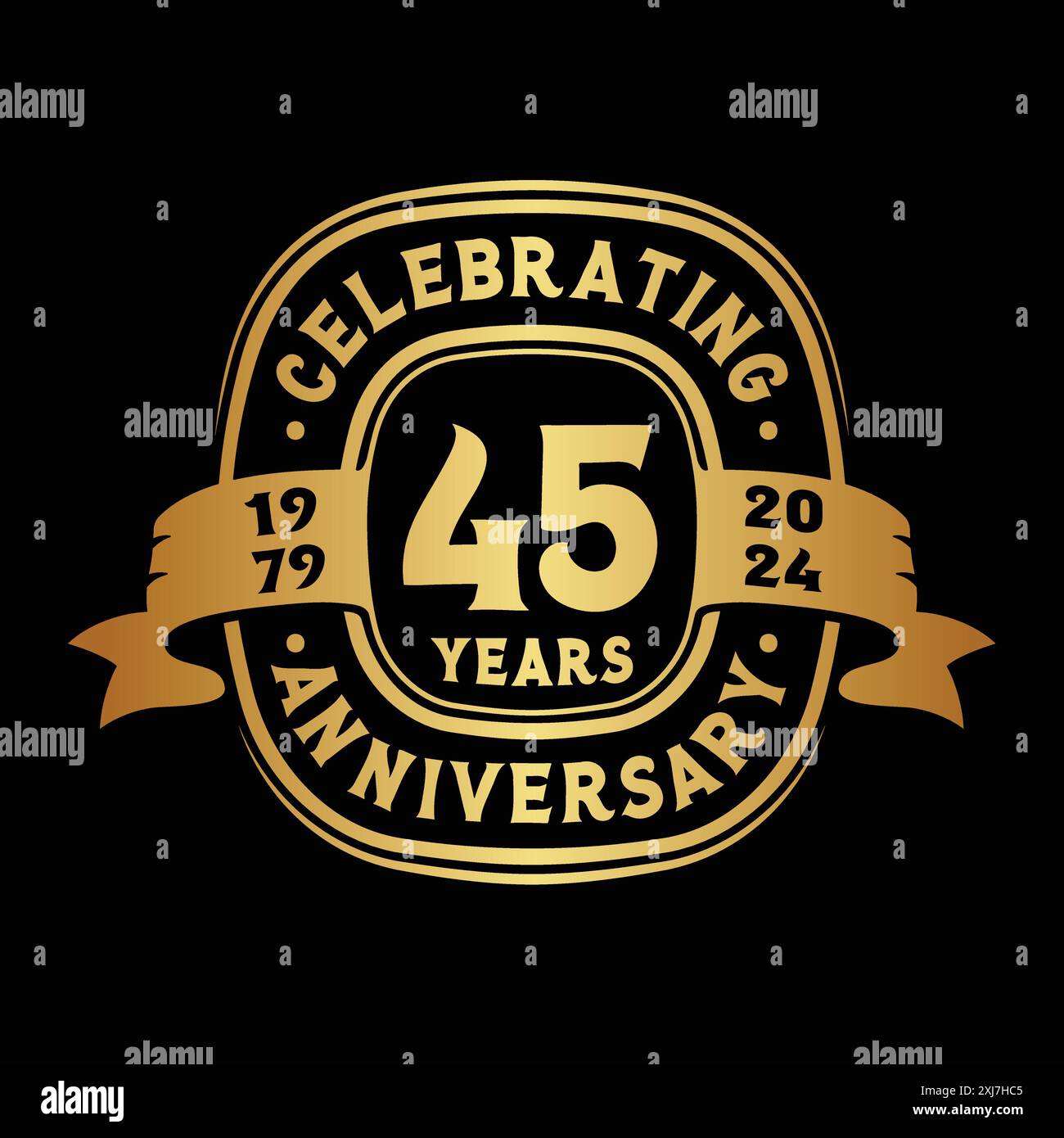 45th Anniversary Celebration Logo Design Template. 45th Anniversary ...