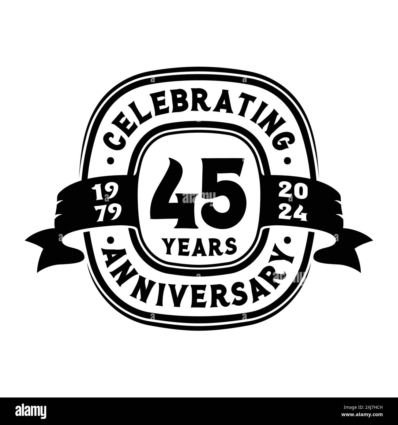 45th Anniversary Celebration Logo Design Template. 45th Anniversary ...