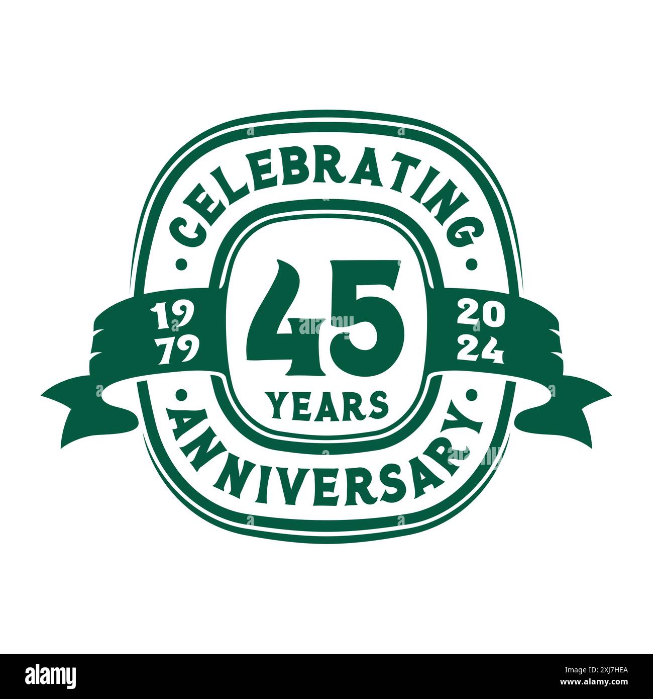 45th Anniversary Celebration Logo Design Template. 45th Anniversary ...