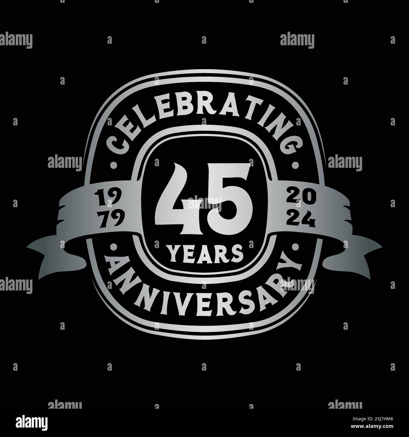 45th Anniversary Celebration Logo Design Template. 45th Anniversary ...