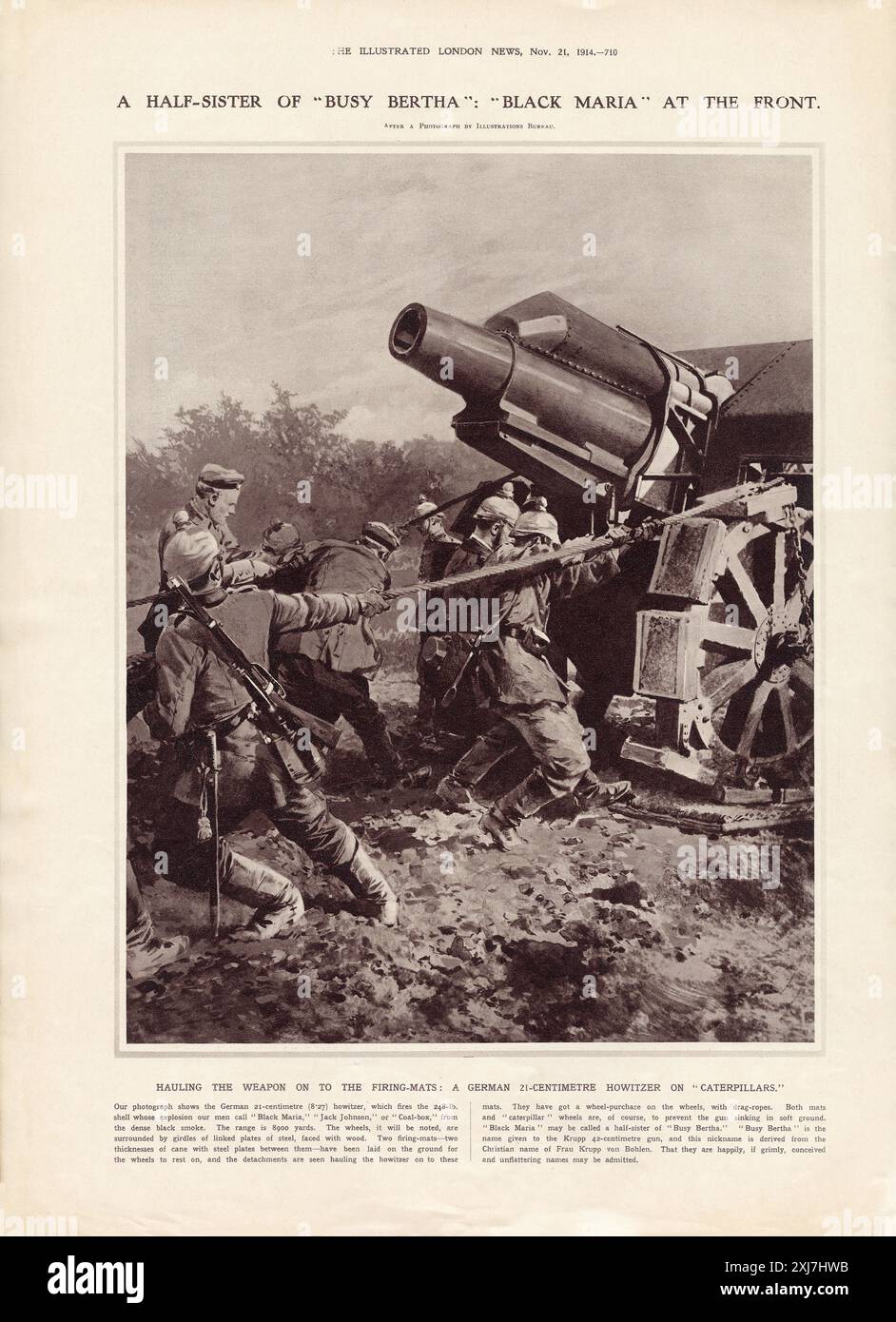 A HALF-SISTER OF BUSY BERTHA OR BLACK MARIA AT THE FRONT. THE ...