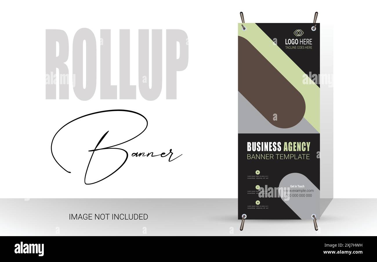 Minimal Business Agency Roll-Up. Product sale poster. Banner Template ...