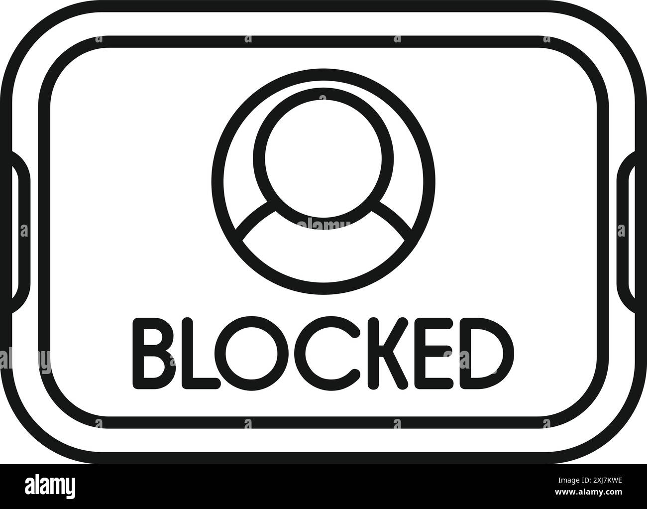 Smartphone is showing blocked user profile icon for social media app ...