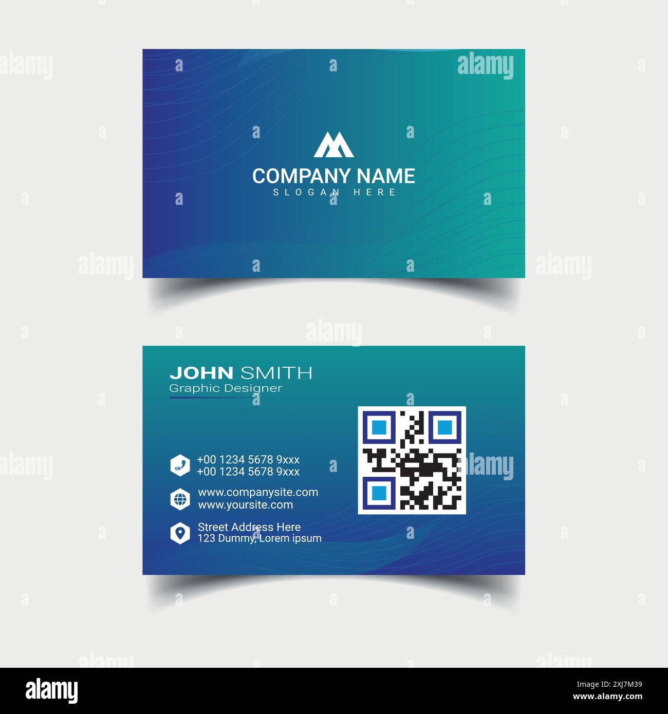 Professional business card design with minimal color. Compatible for ...