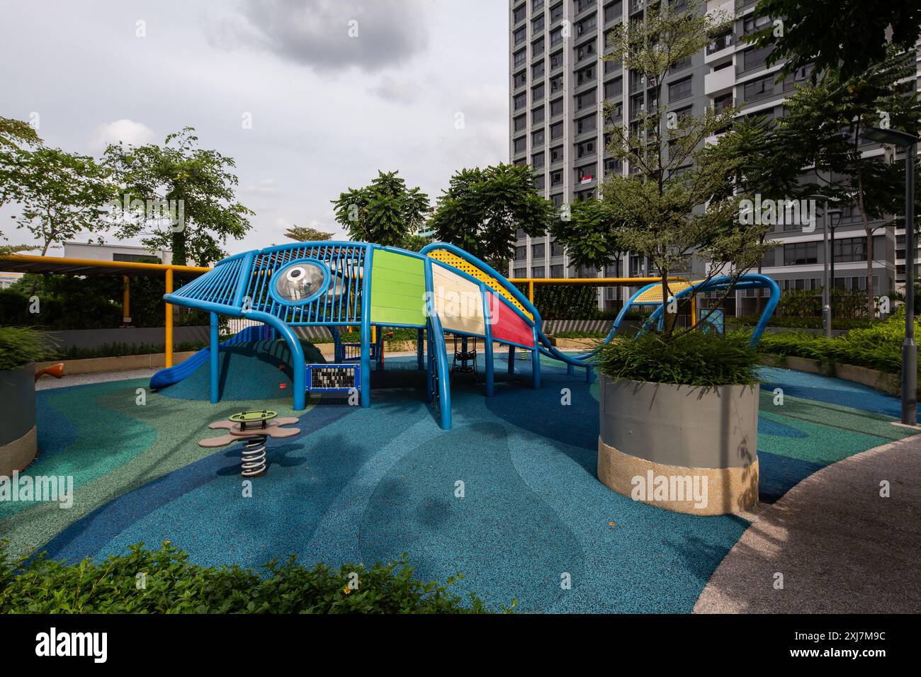 Fish shape design playground. Singapore Stock Photo - Alamy