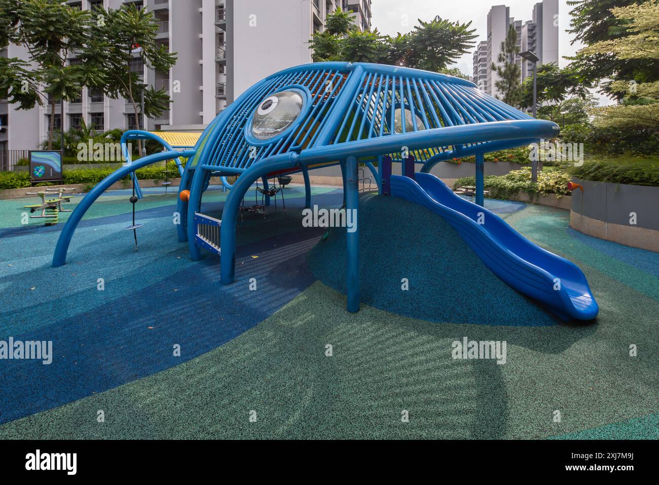 Fish shape design playground. Singapore Stock Photo - Alamy
