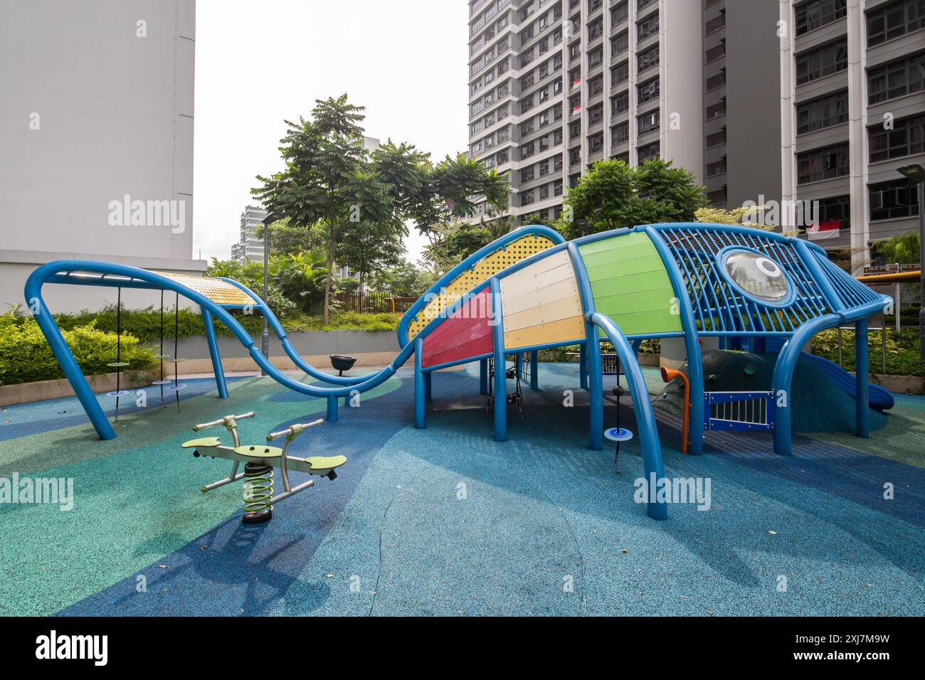 Fish shape design playground. Singapore Stock Photo - Alamy