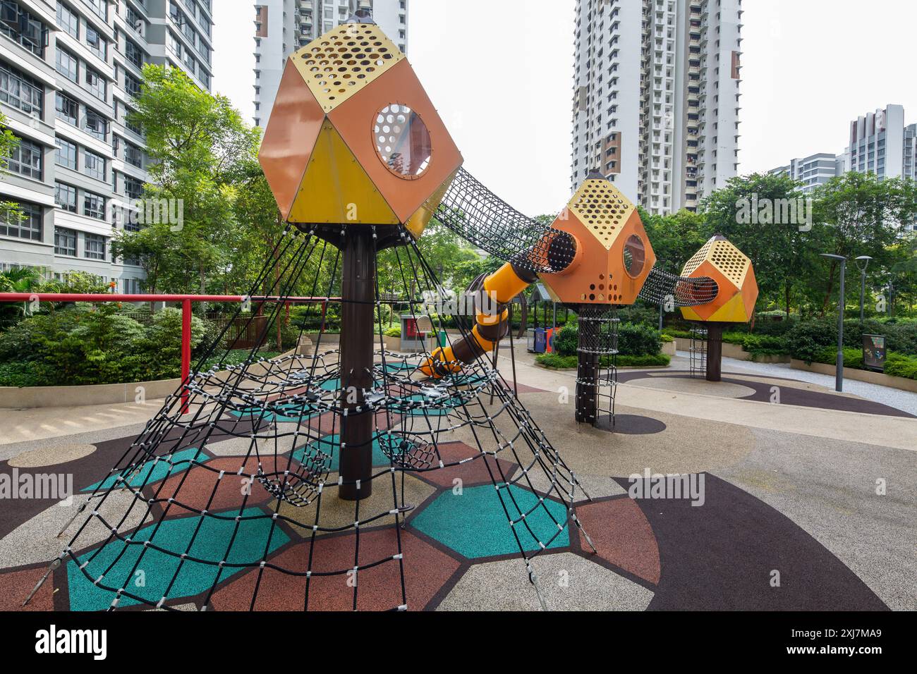 Bee hive design playground. Singapore Stock Photo - Alamy