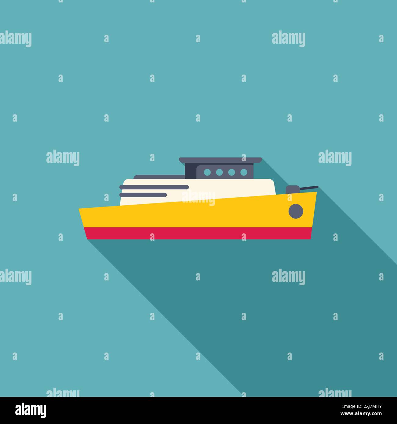 White and yellow ferry Stock Vector Images - Alamy