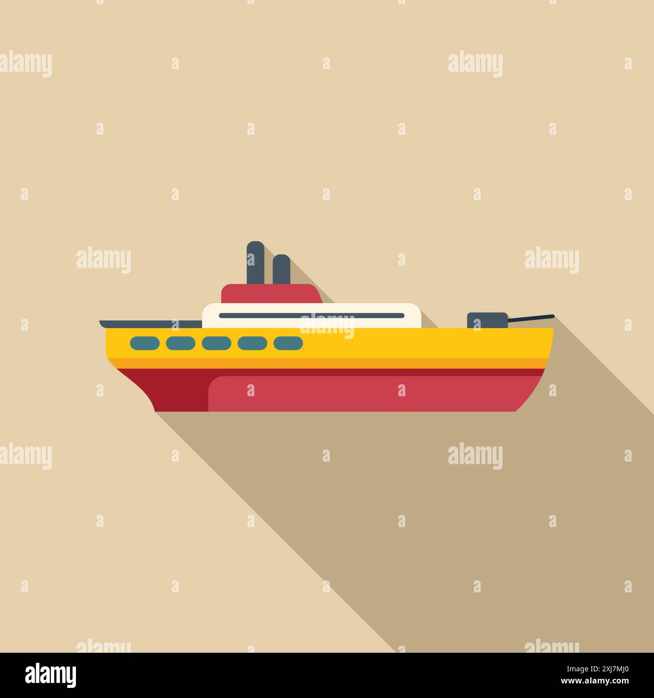 Colorful flat design icon of a military warship sailing on water Stock Vector Image & Art - Alamy