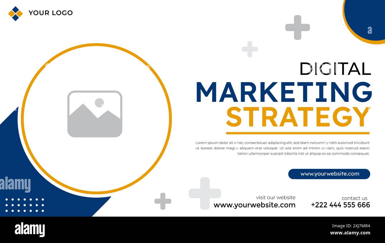 Digital Marketing Strategy Design Template Stock Vector Image & Art - Alamy