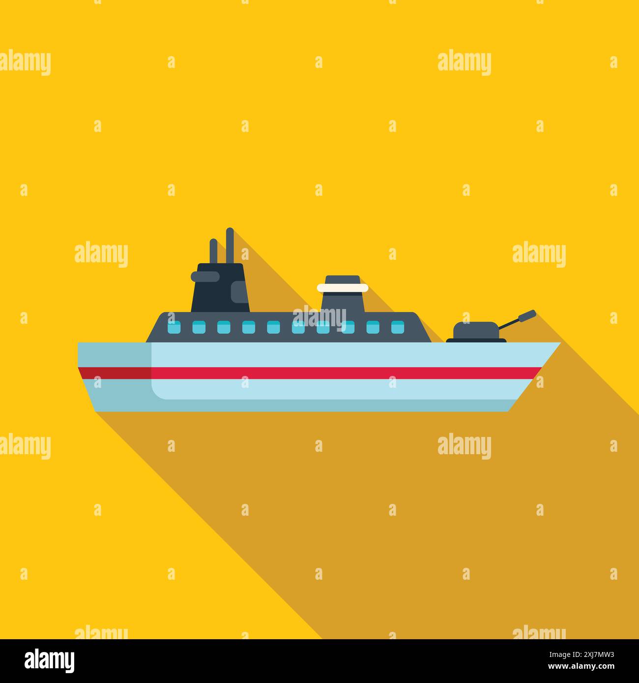 Military warship sailing, a symbol of maritime defense and naval power ...