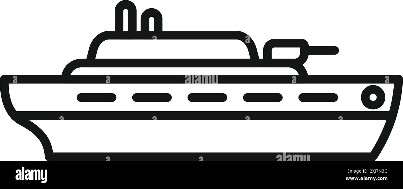 Military warship is patrolling the waters, ensuring the safety and ...