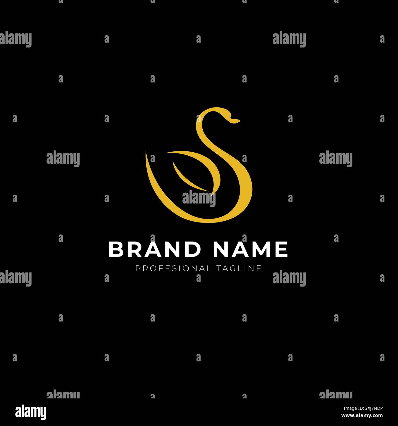 Luxury Gold Swan Logo Concept Stock Vector Image & Art - Alamy