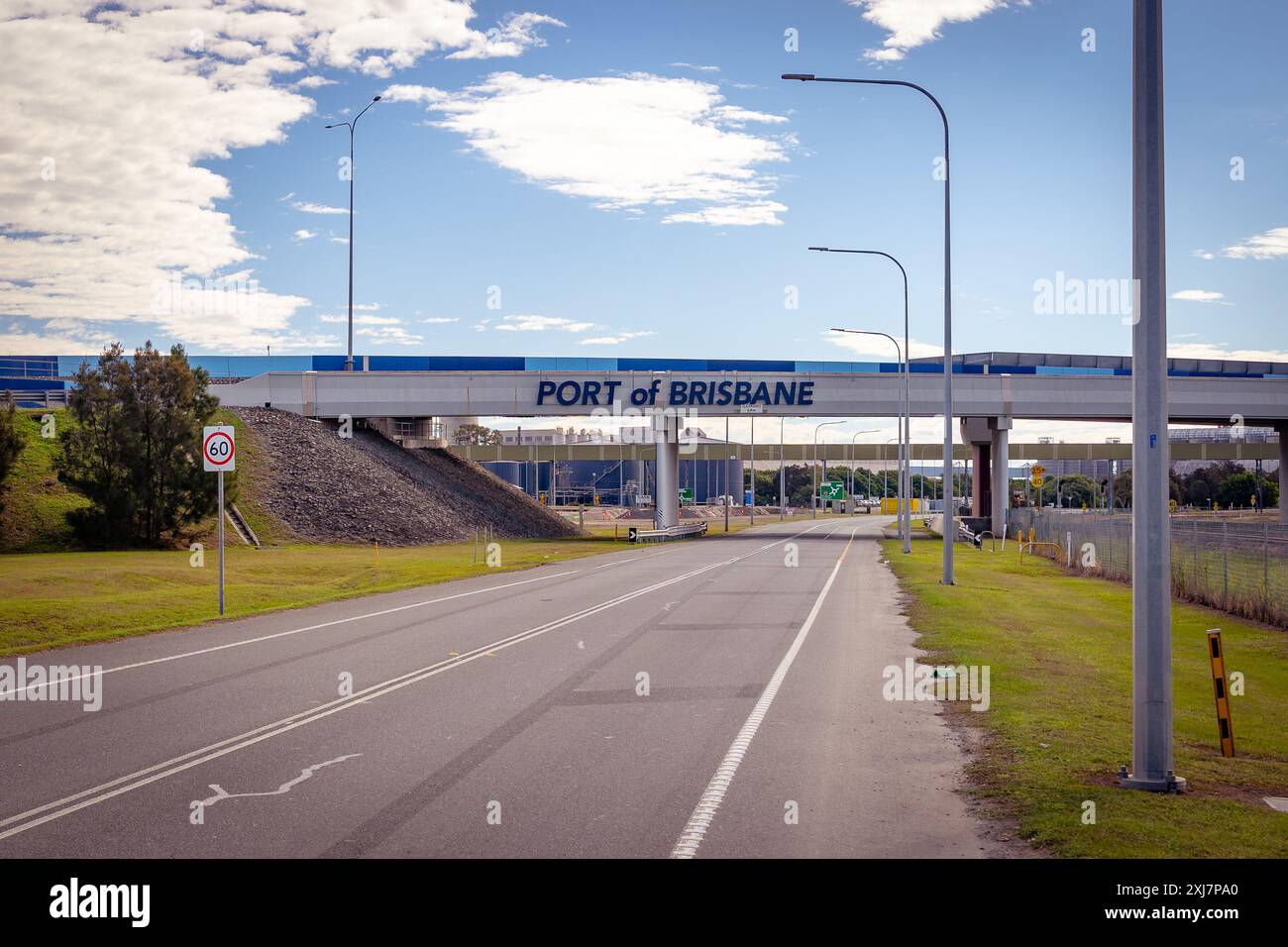 Brisbane, QLD, Australia - Port of Brisbane entrance sign Stock Photo ...