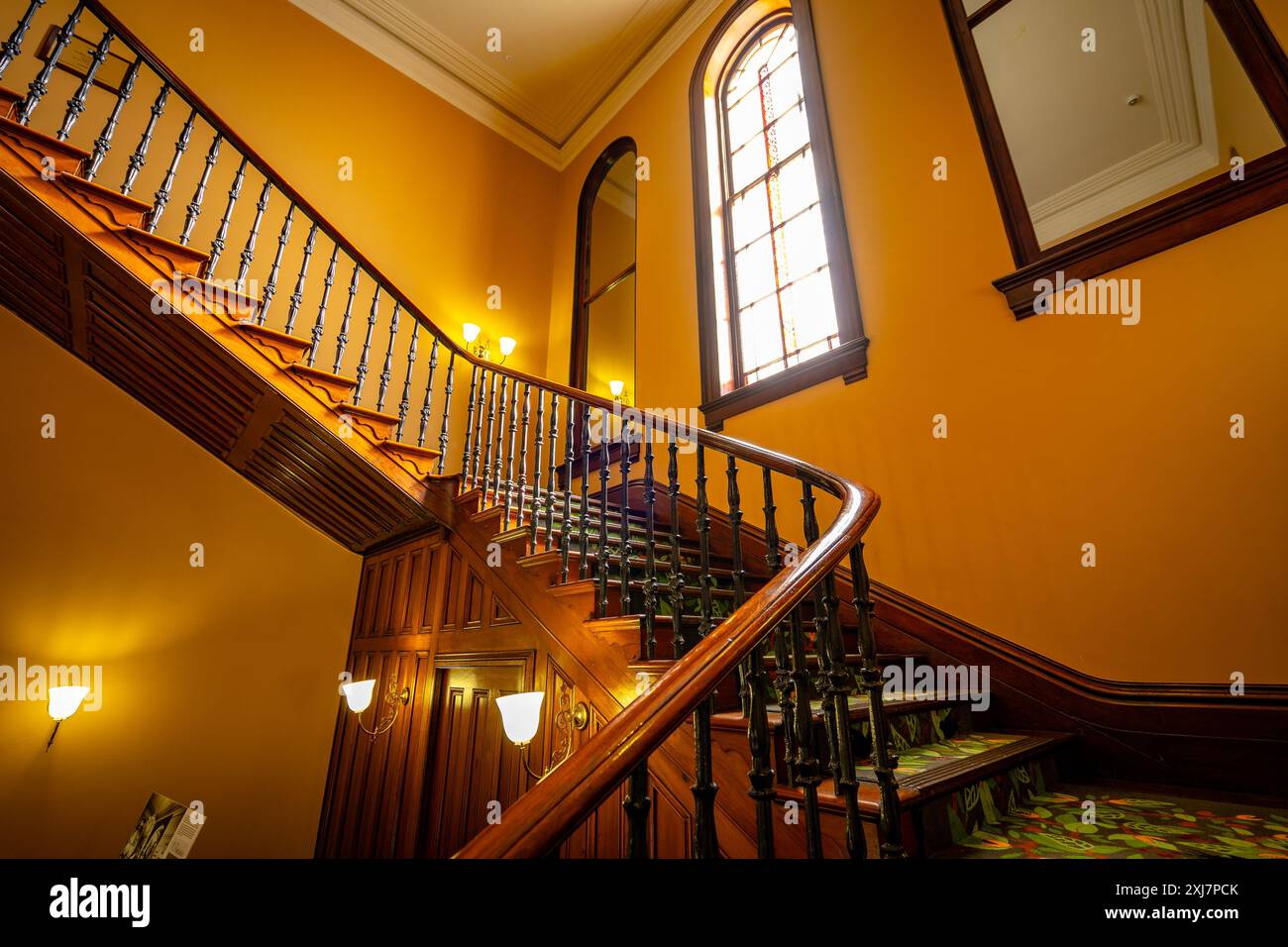 Brisbane, QLD, Australia - Staircase inside the Old Government House ...