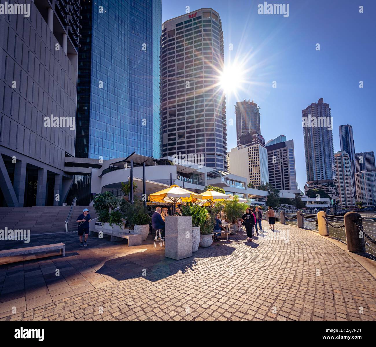 Brisbane, QLD, Australia - City buildings along the river from the ...