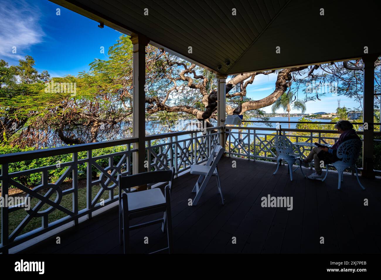 Brisbane, QLD, Australia - Second floor verandah in the Newstead House ...